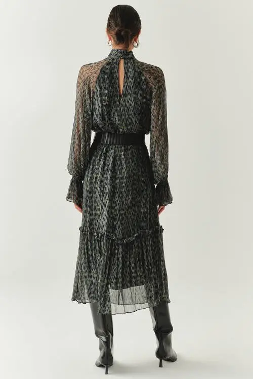 EXQUISE Zora Chiffon Midi Dress