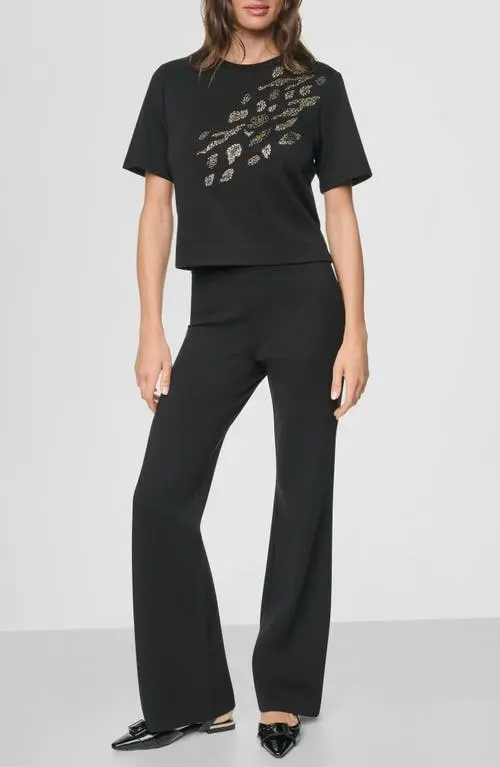 Dkny Animal Heat Set Stud Cotton T-shirt