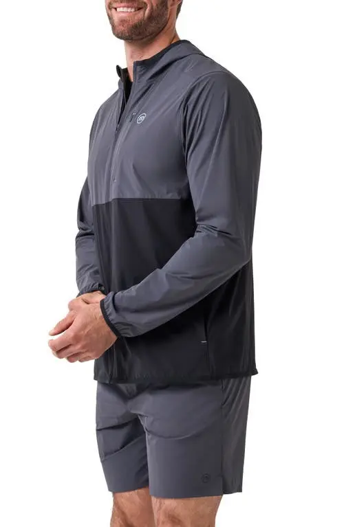 Travis Mathew Court Ready Colorblocked Hooded Performance Jacket
