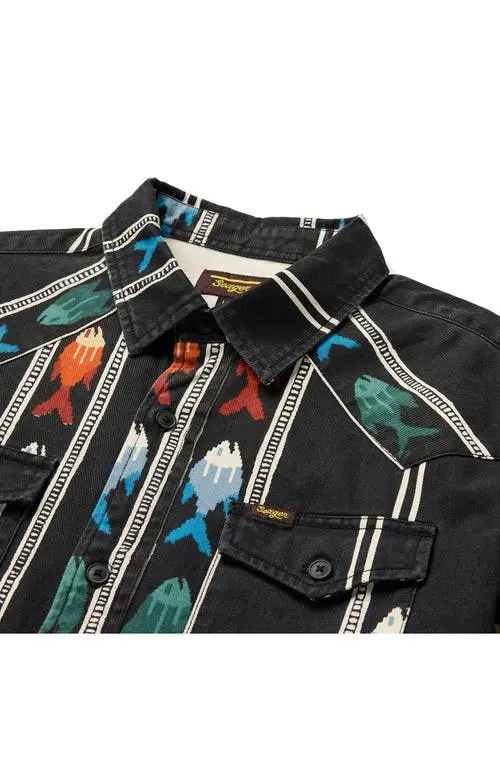 SEAGER CO Amarillo Short Sleeve Cotton Twill Button-up Shirt