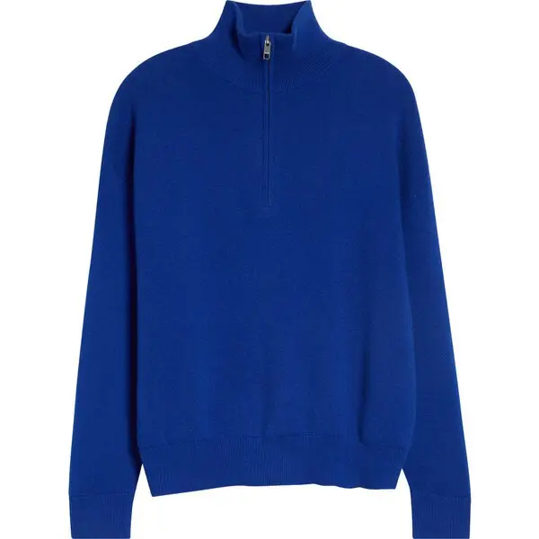 Staud Hudson Quarter Zip Cashmere Sweater