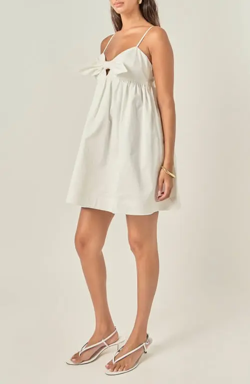 Endless Rose Bow Front Babydoll Minidress
