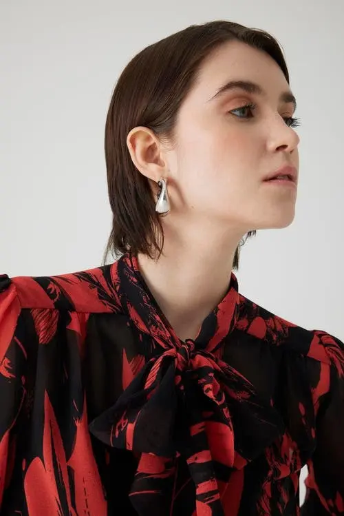 EXQUISE Agatha Sheer Chiffon Shirt