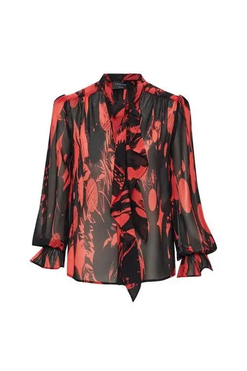 EXQUISE Agatha Sheer Chiffon Shirt