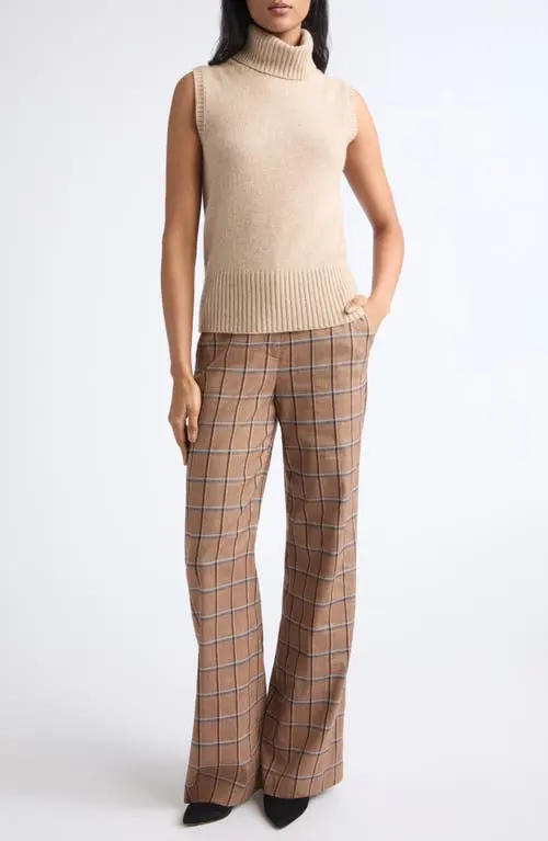 Veronica Beard Tonelli Plaid Wide Leg Pants