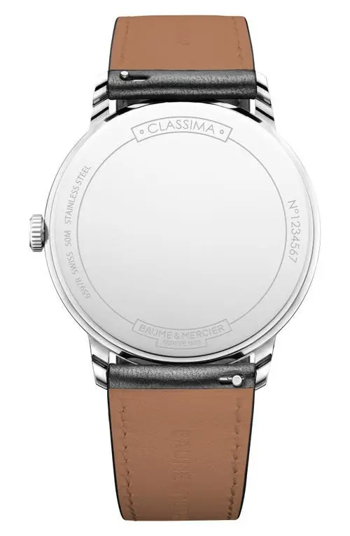 Baume & Mercier Classima Leather Strap Watch