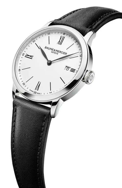 Baume & Mercier Classima Leather Strap Watch