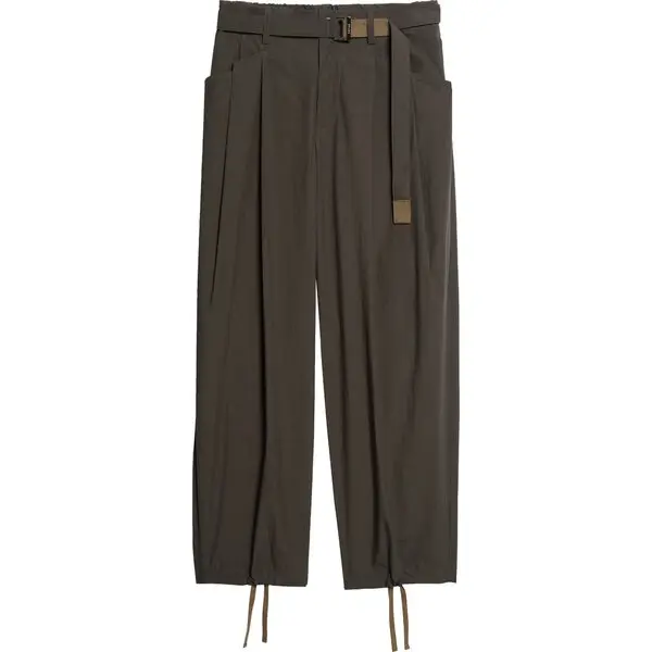 Sacai Cotton Typewriter Pants - Dark Khaki