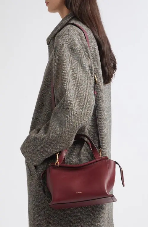 WANDLER Ida Leather Top Handle Bag - Bordeaux