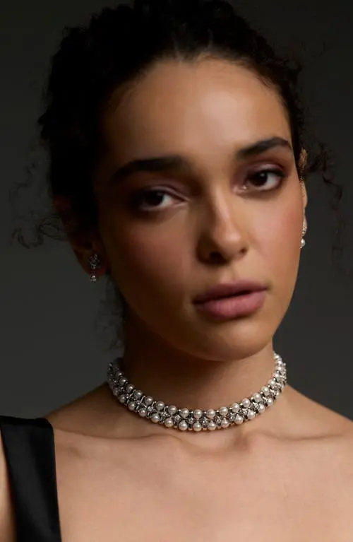 Nadri Imitation Pearl Retro Choker