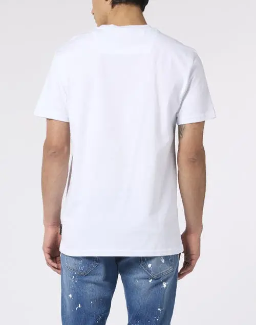 Philipp Plein Roundneck T-shirt Puffy Red Skull Skull - White