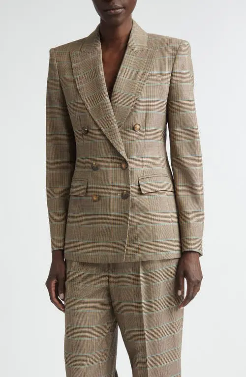 Etro Plaid Double Breasted Blazer