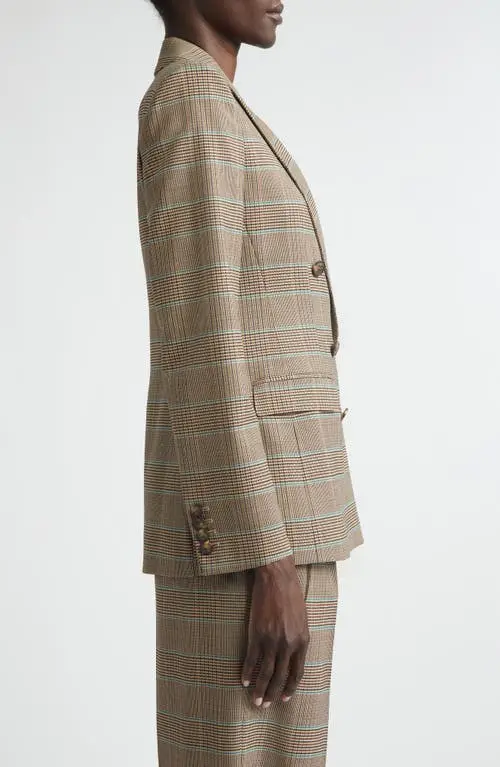 Etro Plaid Double Breasted Blazer