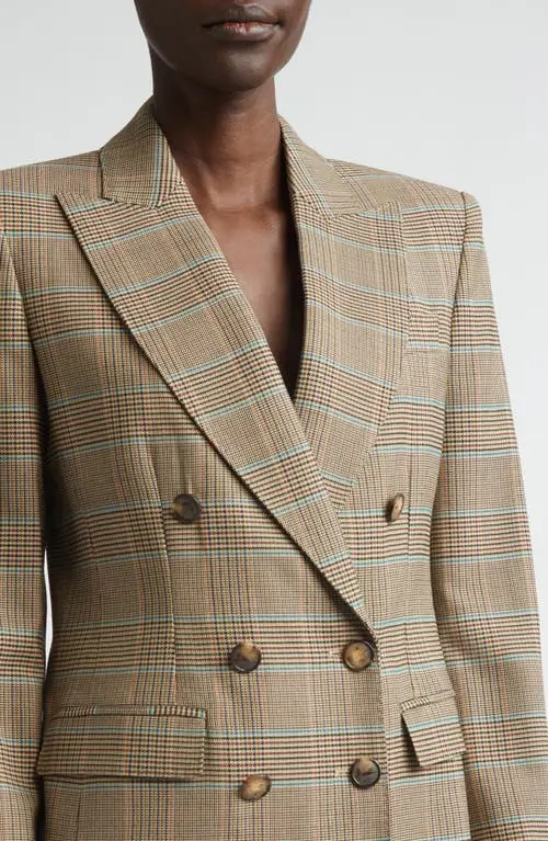 Etro Plaid Double Breasted Blazer