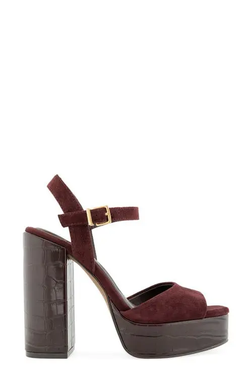 KENNETH COLE Parton Ankle Strap Platform Sandal - Andorra Suede
