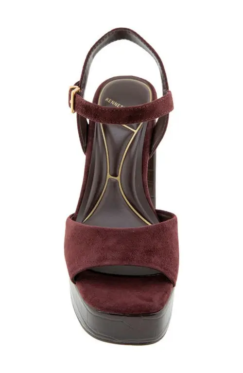 KENNETH COLE Parton Ankle Strap Platform Sandal - Andorra Suede
