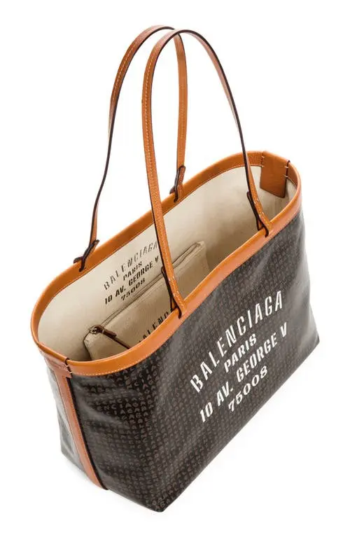 Balenciaga Medium Snob Coated Canvas Tote