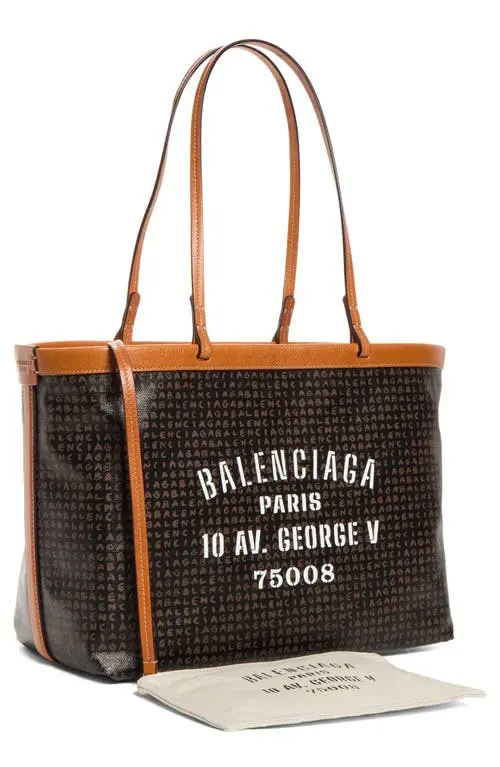 Balenciaga Medium Snob Coated Canvas Tote