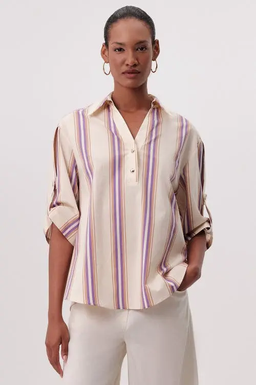 EXQUISE Melissa Short Sleeve Blouse