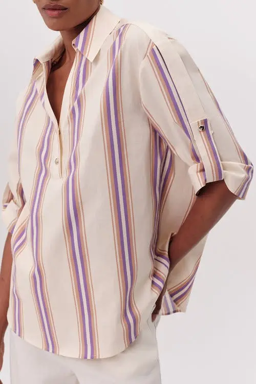EXQUISE Melissa Short Sleeve Blouse