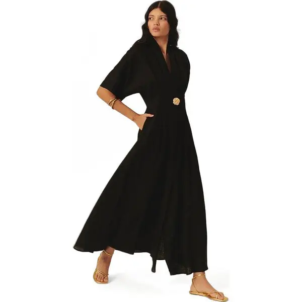 EXQUISE Samara Maxi Dress - Black