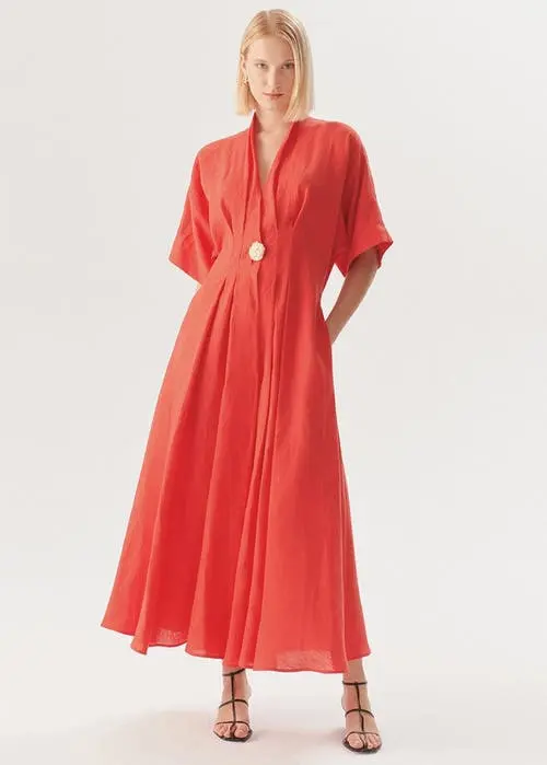 EXQUISE Samara Maxi Dress - Red