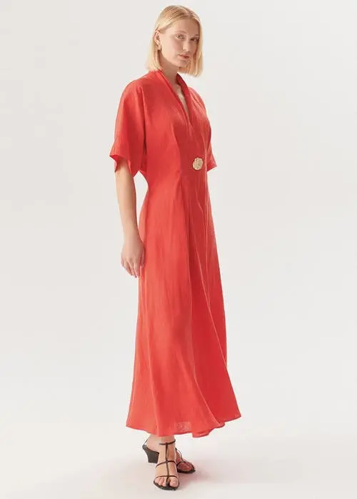EXQUISE Samara Maxi Dress - Red