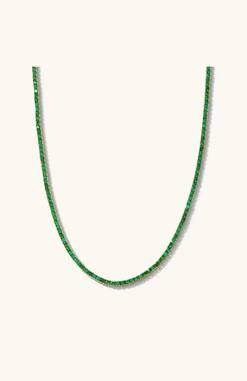 BEADS BY TARA Everyday Tennis Necklace - Emerald