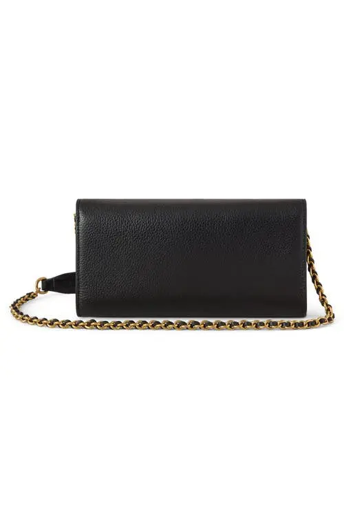 Mulberry Lily Leather Wallet On A Chain - Black