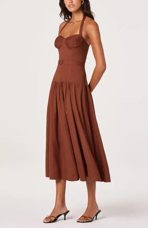 Astr The Label Katinka Halter Midi Dress