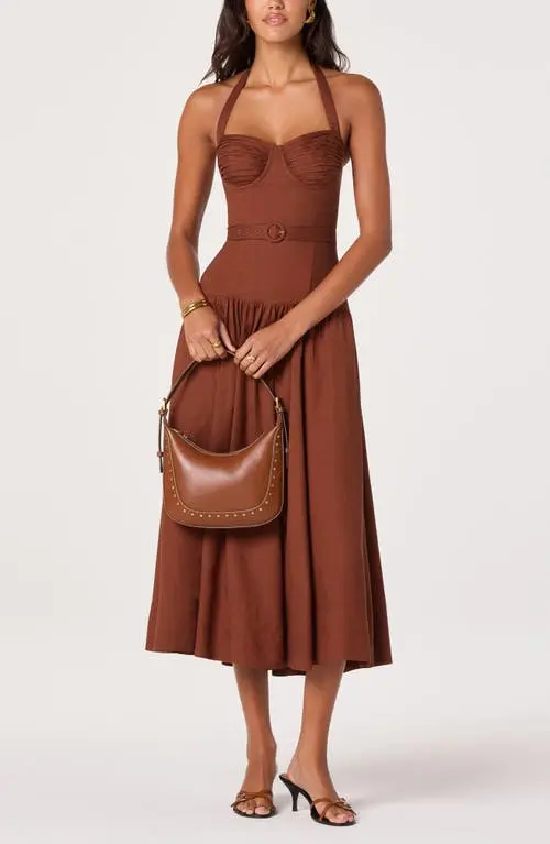 Astr The Label Katinka Halter Midi Dress