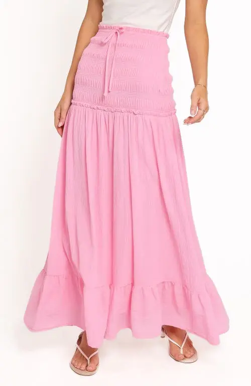 PETAL & PUP Valerie Drop Waist Maxi Skirt - Pink