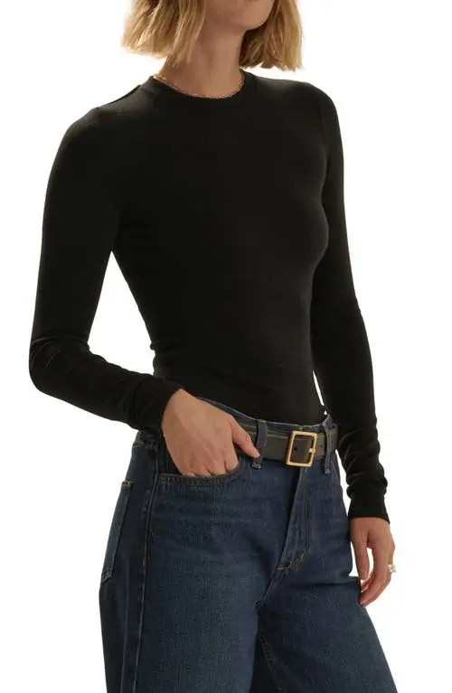 FAVORITE DAUGHTER The Heritage Long Sleeve Tee - Black
