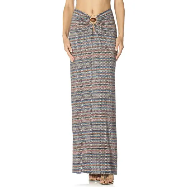 AFRM Carr Maxi Skirt - Chevron Stripe