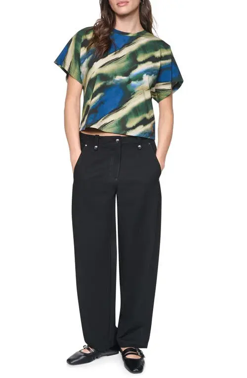 Dkny Barrel Leg Sanded Twill Pants