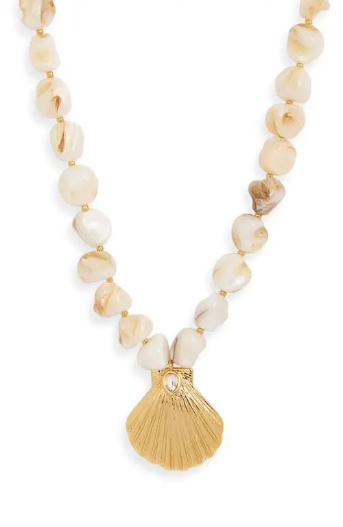 FRASIER STERLING Catalina Shell Pendant Necklace - Gold