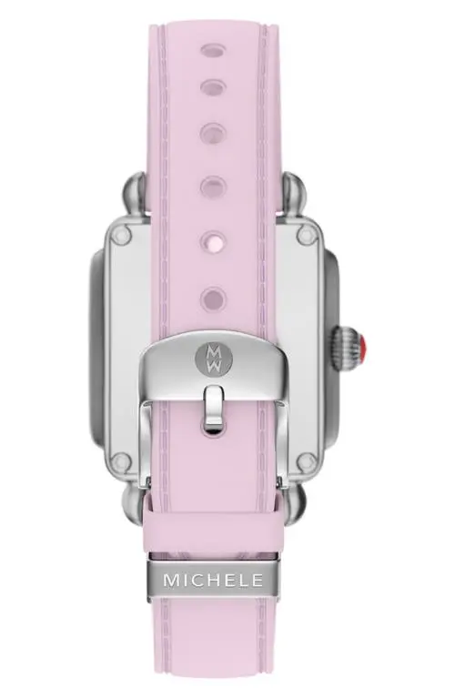Michele Deco Sport Mid Silicone Strap Watch