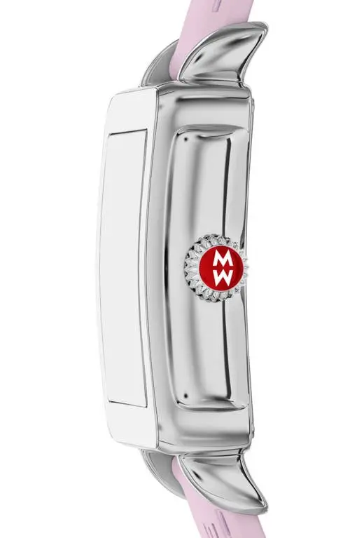 Michele Deco Sport Mid Silicone Strap Watch