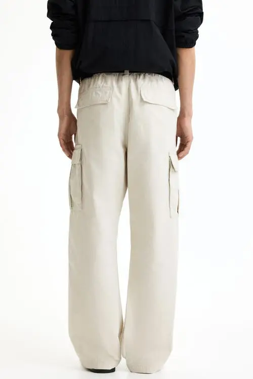 H&m Relaxed-fit Cargo Pants - Cream