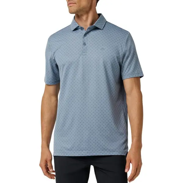 Travis Mathew Final Drive Geo Polo - Rain Washed