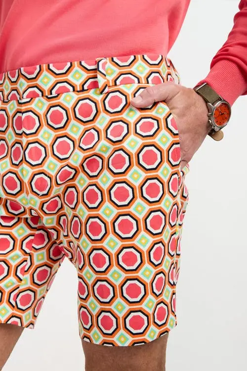 Mr Turk Lawrence Printed Herringbone Short