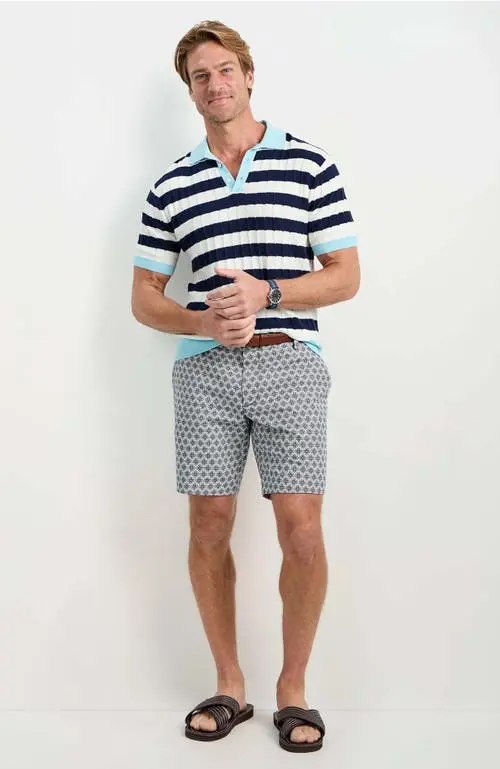 Mr Turk Enzo Short-sleeve Polo - Black/white Stripe
