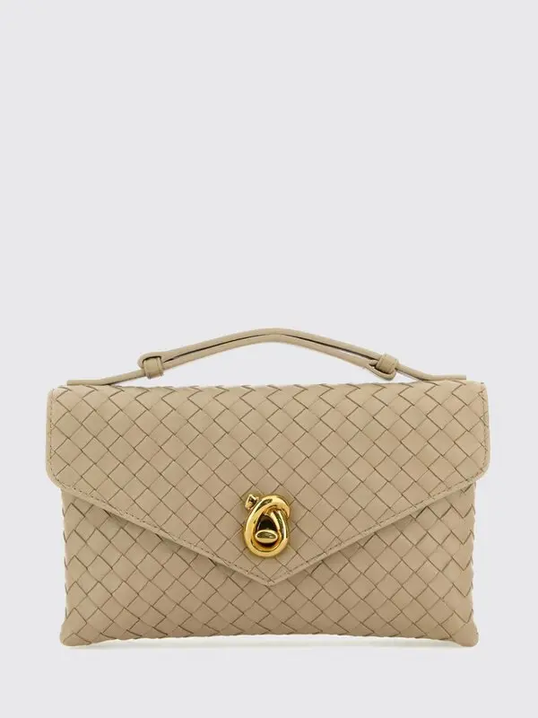Bottega Veneta Small Knot Lock Intrecciato Leather Bag - Ecru
