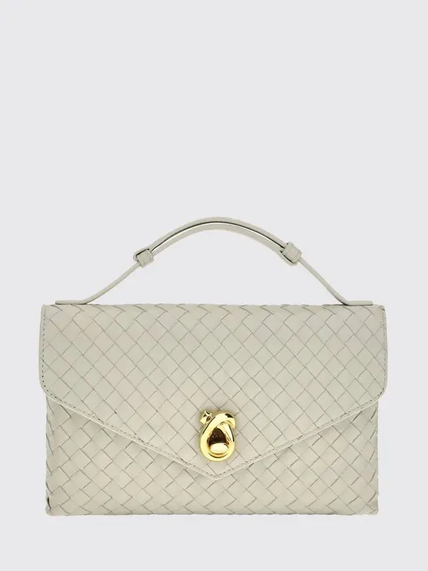 Bottega Veneta Small Knot Lock Intrecciato Leather Bag - Grey