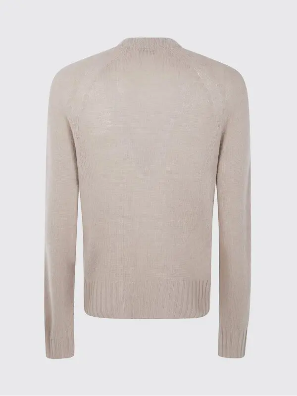 TOM FORD Classic Cashmere Crewneck Jumper With Ribbed Trims - Dove Grey