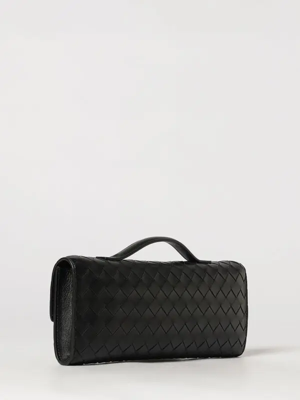 Bottega Veneta Woven Leather Clutch - Black