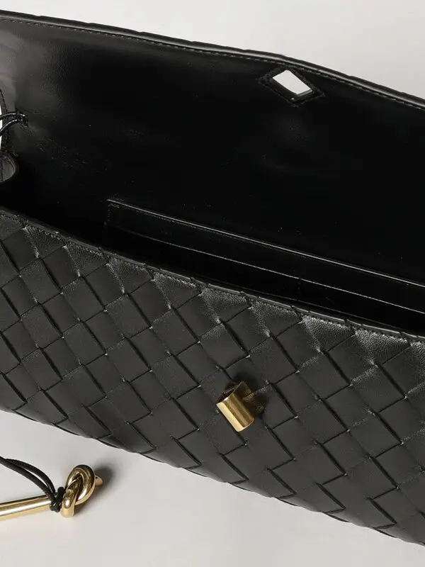 Bottega Veneta Woven Leather Clutch - Black