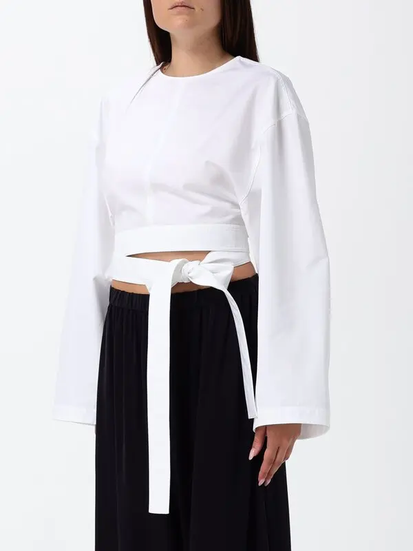 Alaïa Draped Tie Detail Cropped Top