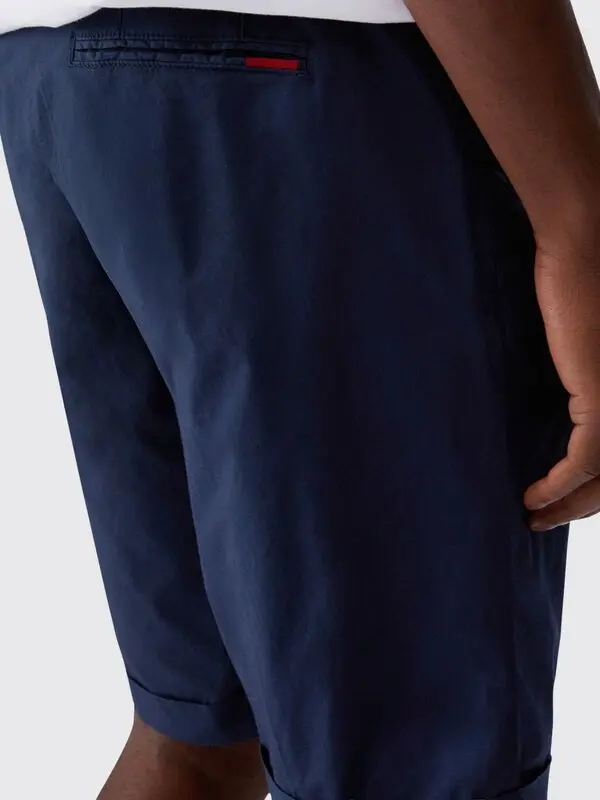 Liu Jo Stretch Cotton Chino Shorts With Slash Pockets And Belt Loops