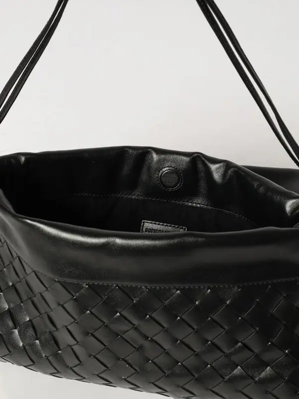 Bottega Veneta Small Intrecciato Calfskin Shoulder Bag - Black